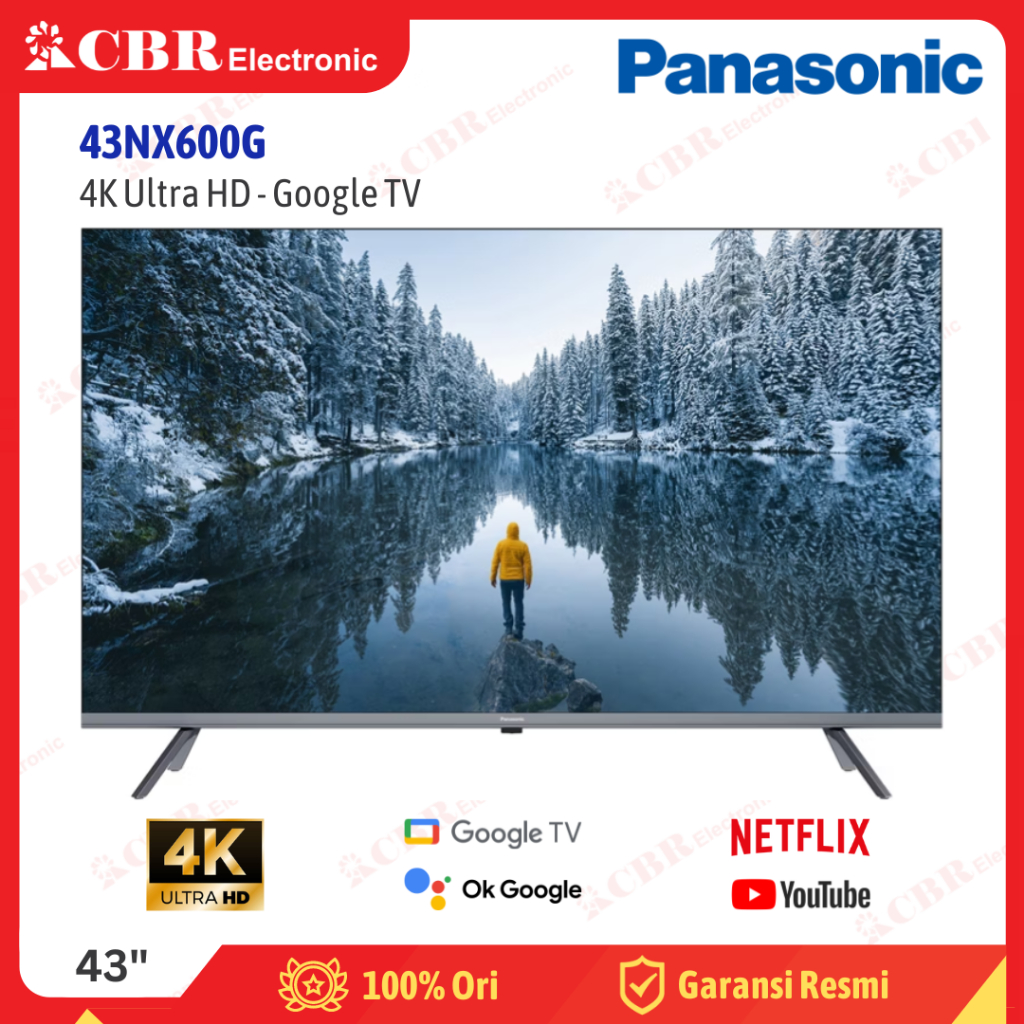 Jual TV Panasonic 43 Inch LED 43NX600G (4K UHD-Google TV) | Shopee ...