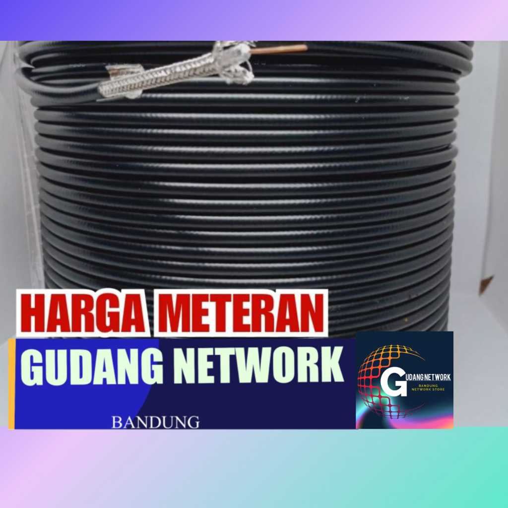 Jual KABEL COAXIAL RG6 / KABEL TV / KABEL PARABOLA PER METER SIAP Pakai_GNB | Shopee Indonesia