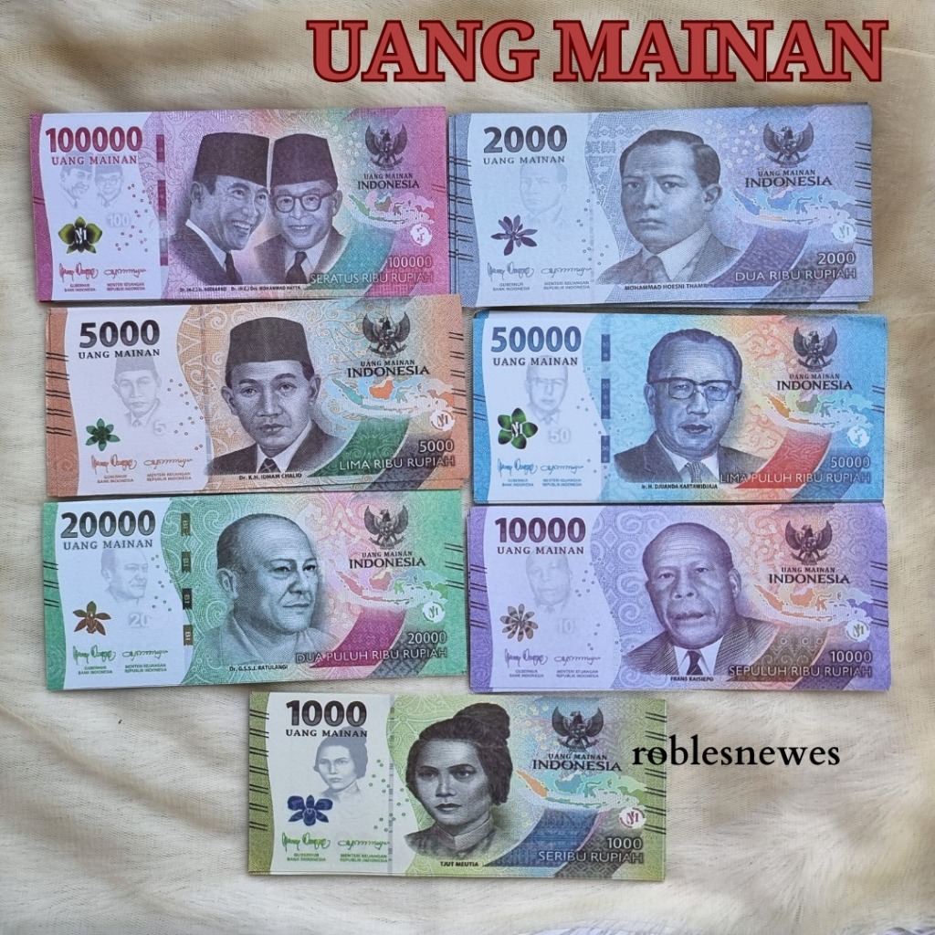 Jual Uang Mainan Versi Baru Isi 100 lembar / Uang Mahar Mainan per pack ... Jual Uang Mainan Versi Baru Isi 100 lembar / Uang Mahar Mainan per pack ...