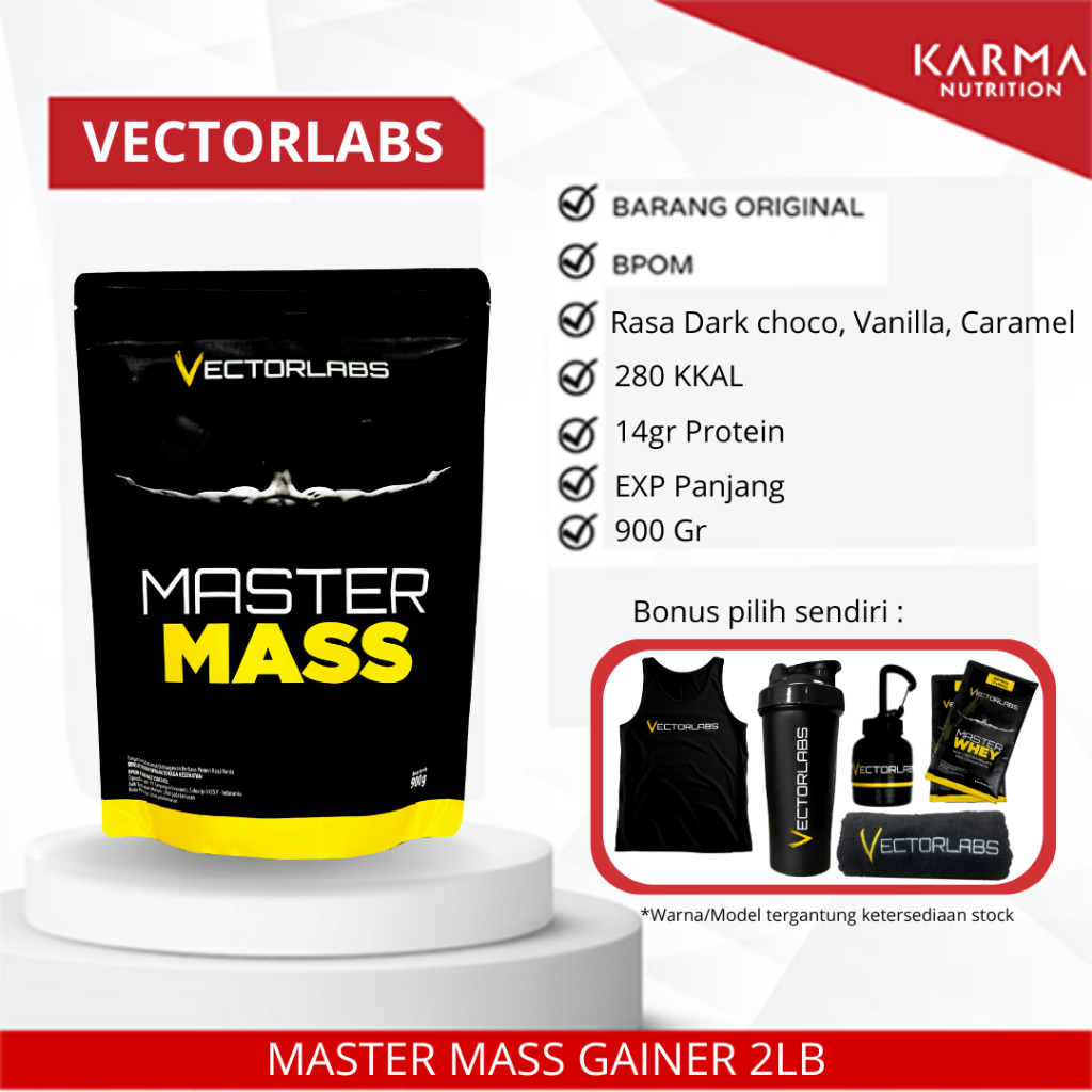 Jual Suplemen Gym Vectorlabs MASTER MASS 2lbs 2lb 900 gram 2lbs Gainer ...
