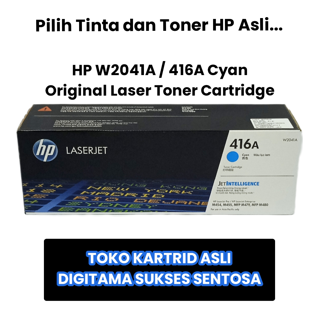Jual HP W2041A / 416A Cyan Original LaserJet Toner Cartridge | Shopee ...