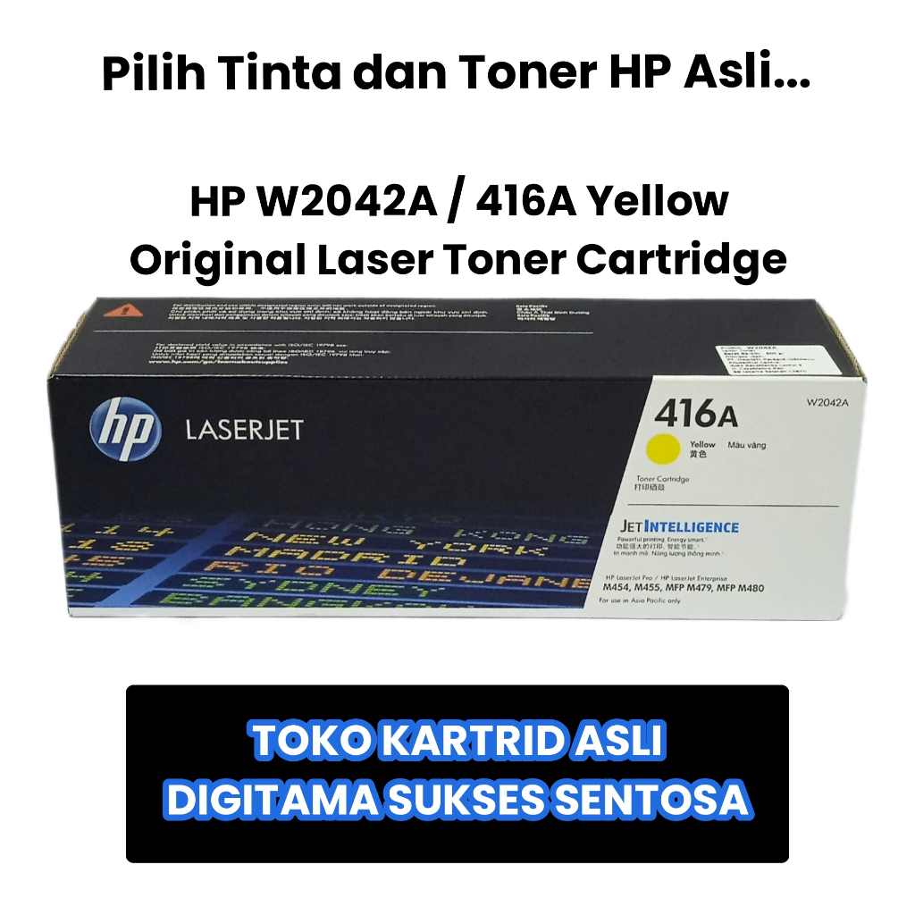 Jual HP W2042A / 416A Yellow Original LaserJet Toner Cartridge | Shopee ...