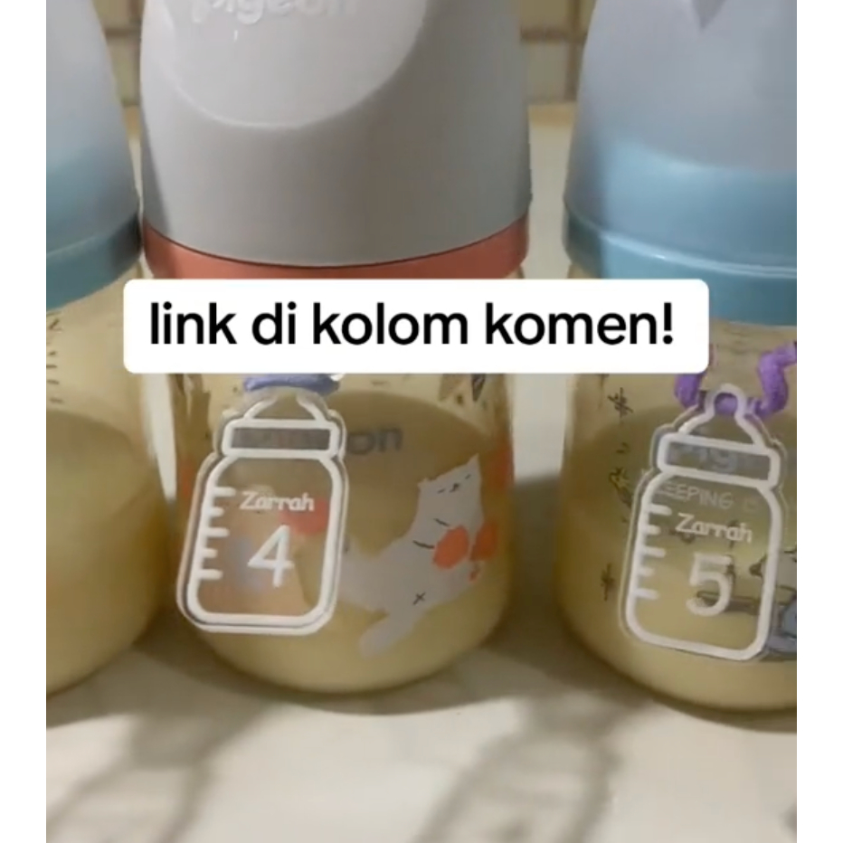 Jual CUSTOM AKRILIK TAG BOTOL SUSU BAYI ACRYLIC TAG LABEL CUSTOM NAMA ...