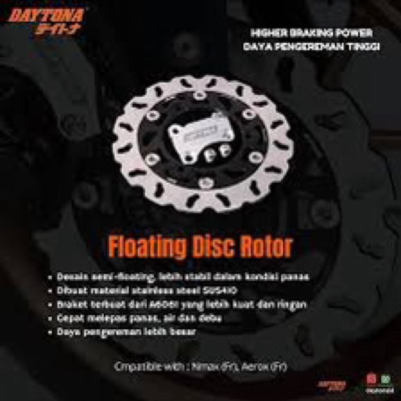 Jual DIS DISK BRAKE ROTOR PIRINGAN CAKRAM DEPAN FLOATING DAYTONA NMAX ...