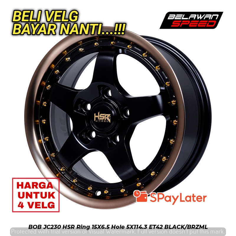 Jual VELG MOBIL RACING PELEK MODIFIKASI RING 15 HSR BOB PCD 5X114,3 UNTUK ERTIGA GRANDMAX APV ...