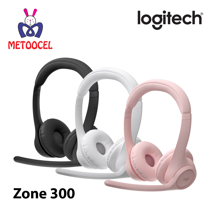 Jual Logitech Zone 300 Wireless Bluetooth Headset with Noise-Canceling ...