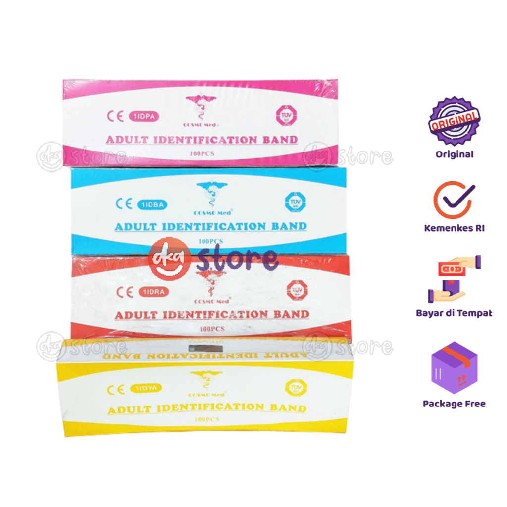 Jual (Box) ID Band Child Adult Cosmomed / Gelang Identitas Pasien Anak ...