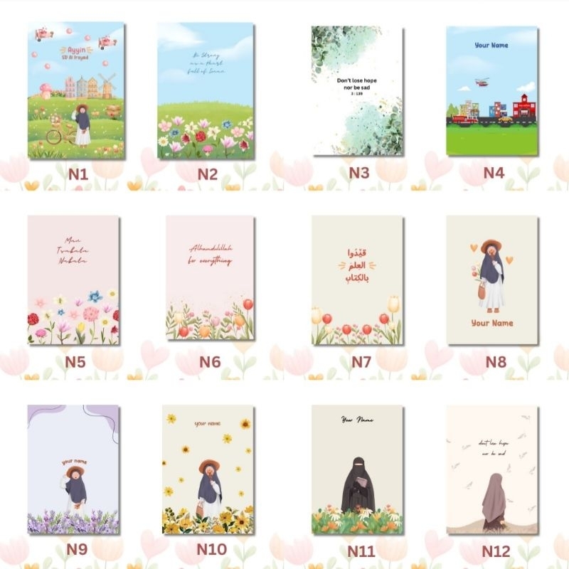 Jual Pilihan Laminasi & Custom Desain Cover Notebook Spiral | Shopee ...