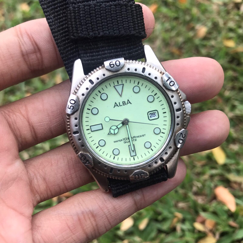Jual jam tangan Military army Alba JDM jaapan Market jadul kuno antik ...