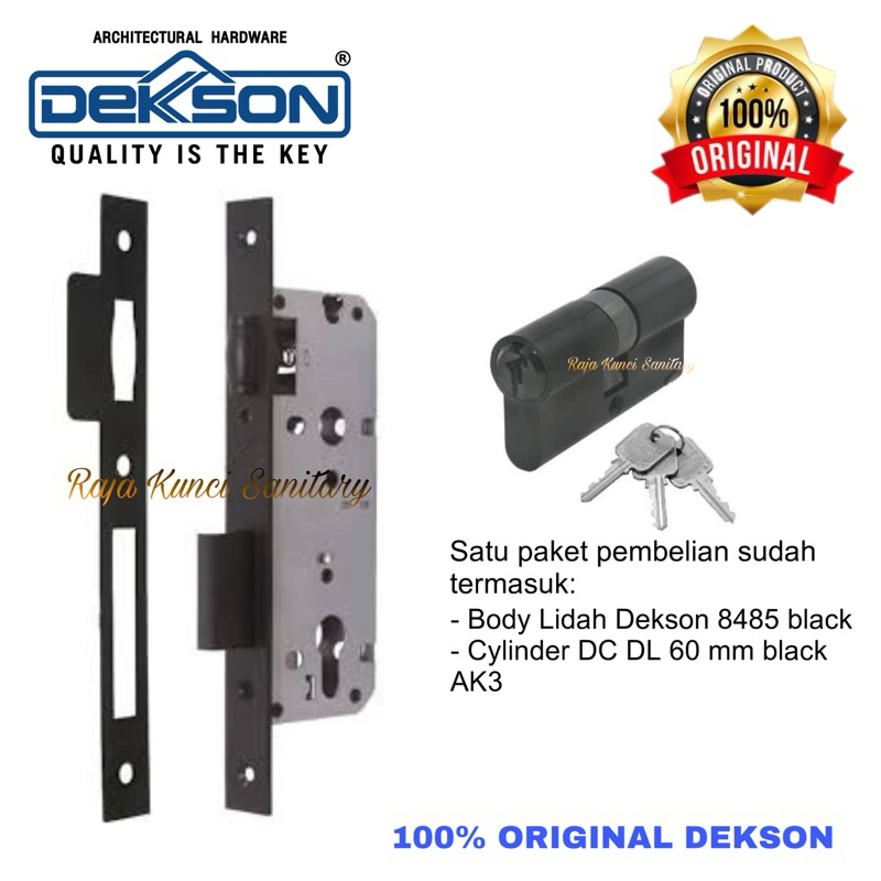 Jual Lockcase Pelor Dekson MTS RL DL 8485 Matt Black+Cylinder DC DL 60mm Hitam | Shopee Indonesia