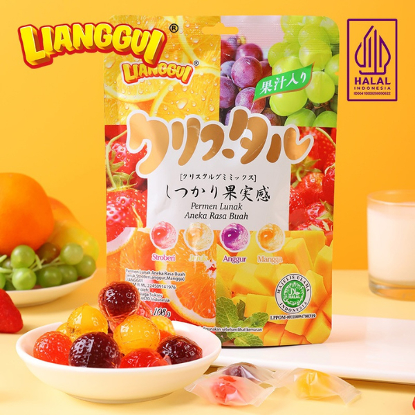 Jual Lianggui Permen Buah Jelly Lunak Kupas Aneka Rasa Gummy Jelly ...