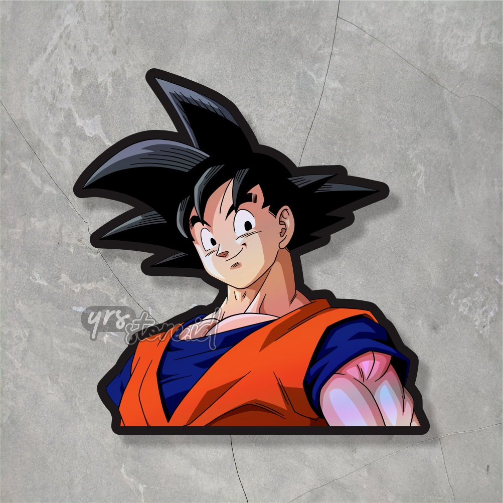 Jual Sticker Anime Dragon Ball Hologram Goku ukuran +- 7 x 6,9 cm ...