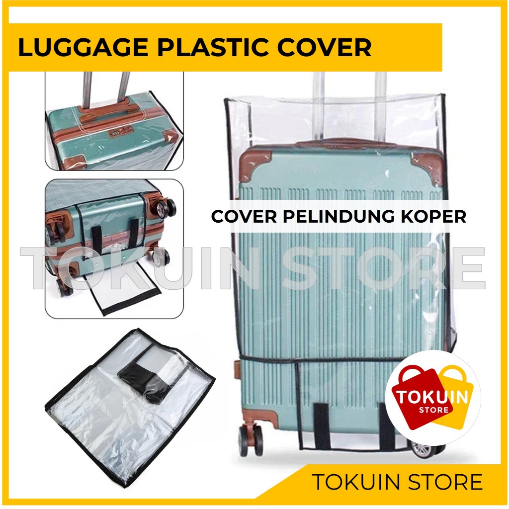 Jual Sarung Pelindung Koper Luggage Cover Plastik Koper Transparan 20 ...
