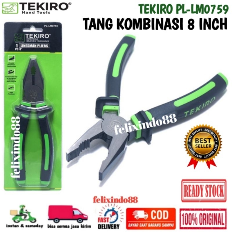 Jual Tekiro Tang Kombinasi 8 inch Original PL-LM0759 Tang Jepit Besar ...