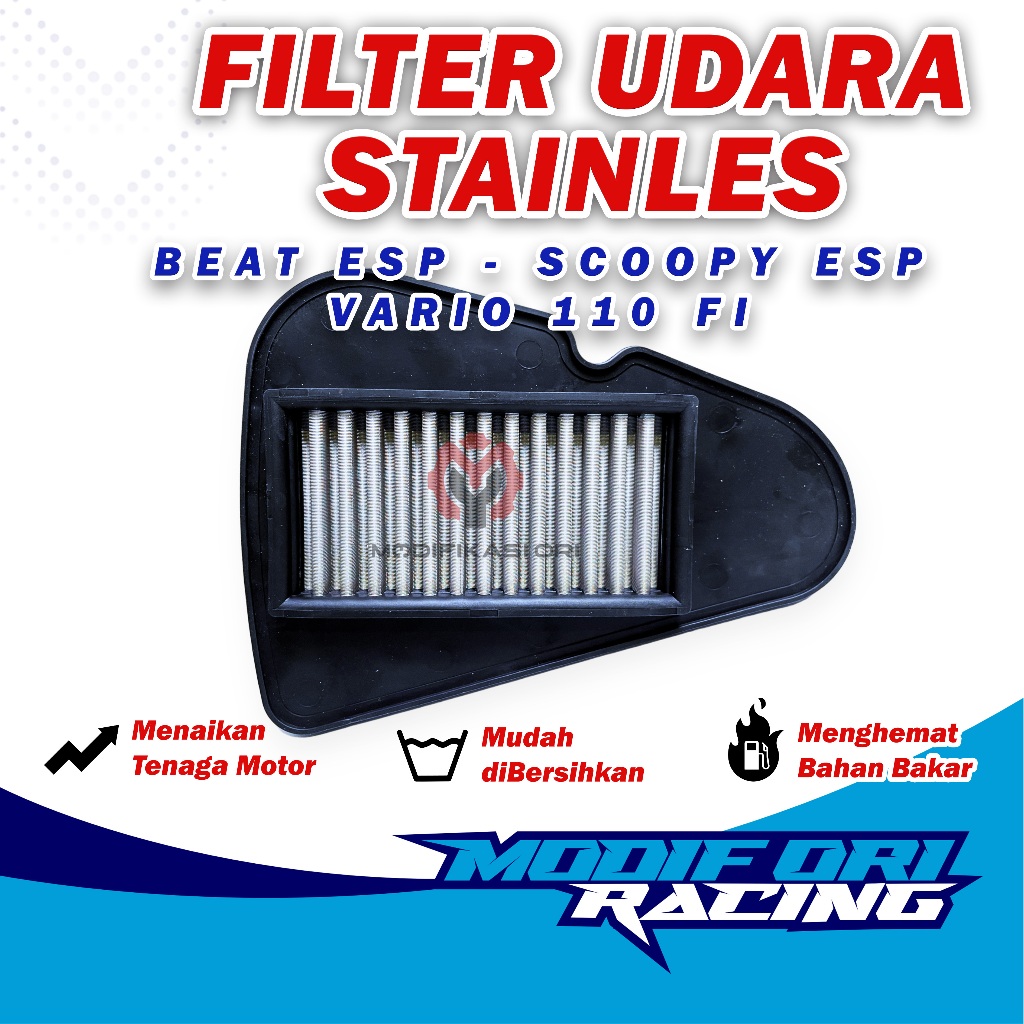 Jual BEAT FI-Filter Udara Stainles - Scoopy fi esp - Filter Udara ...