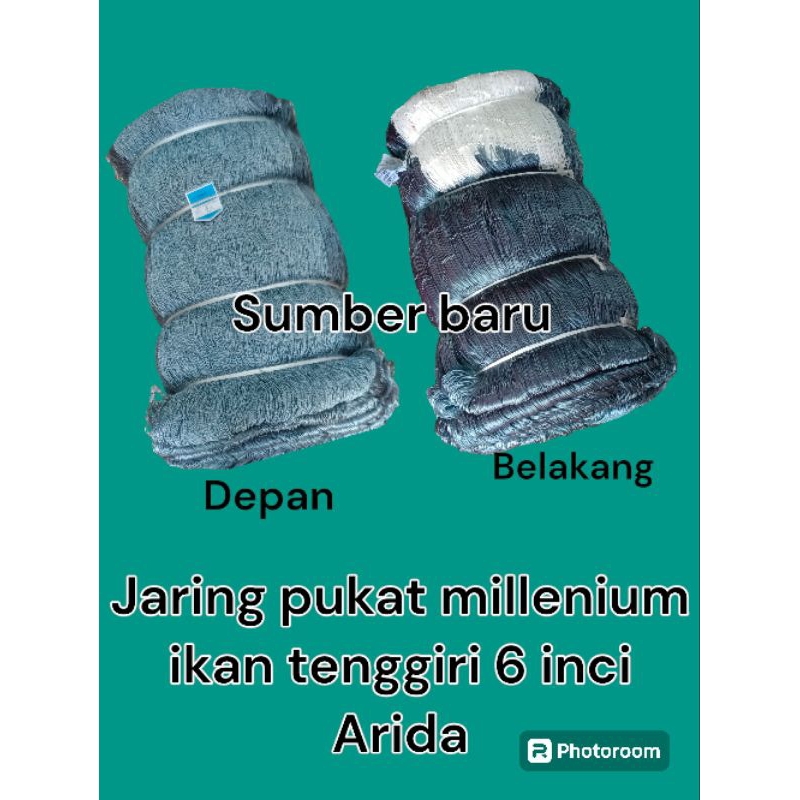 Jual Jaring pukat ikan tenggiri millenium arida 6 inc 30 ply grey ...