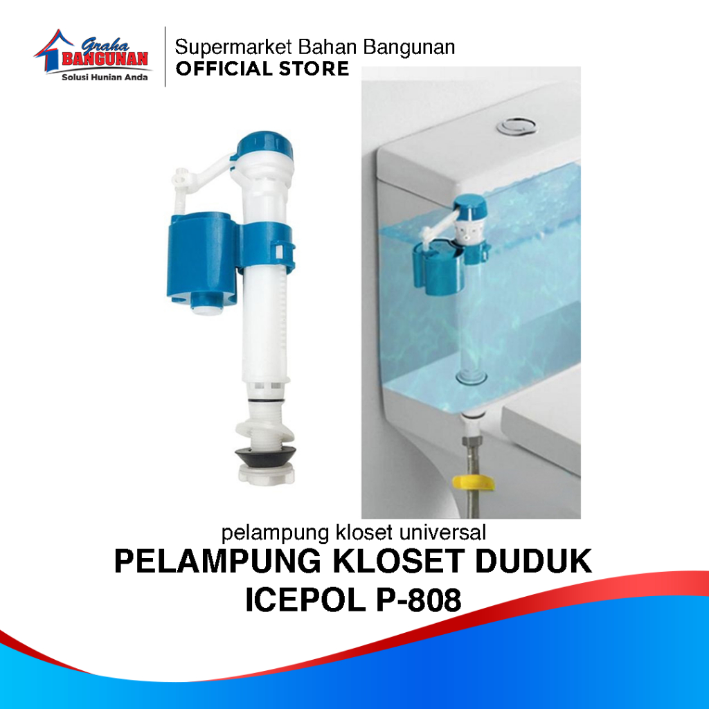 Jual Pelampung Kloset Toilet Duduk / Pelampung Toilet Universal Icepol P-808 | Shopee Indonesia