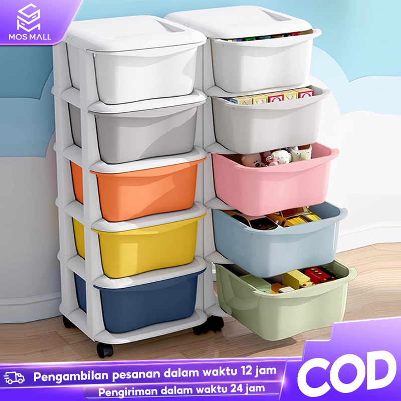 Jual Rak Mainan Anak Bebas BPA/Rak mainan anak laci plastik Anti Jatuh ...