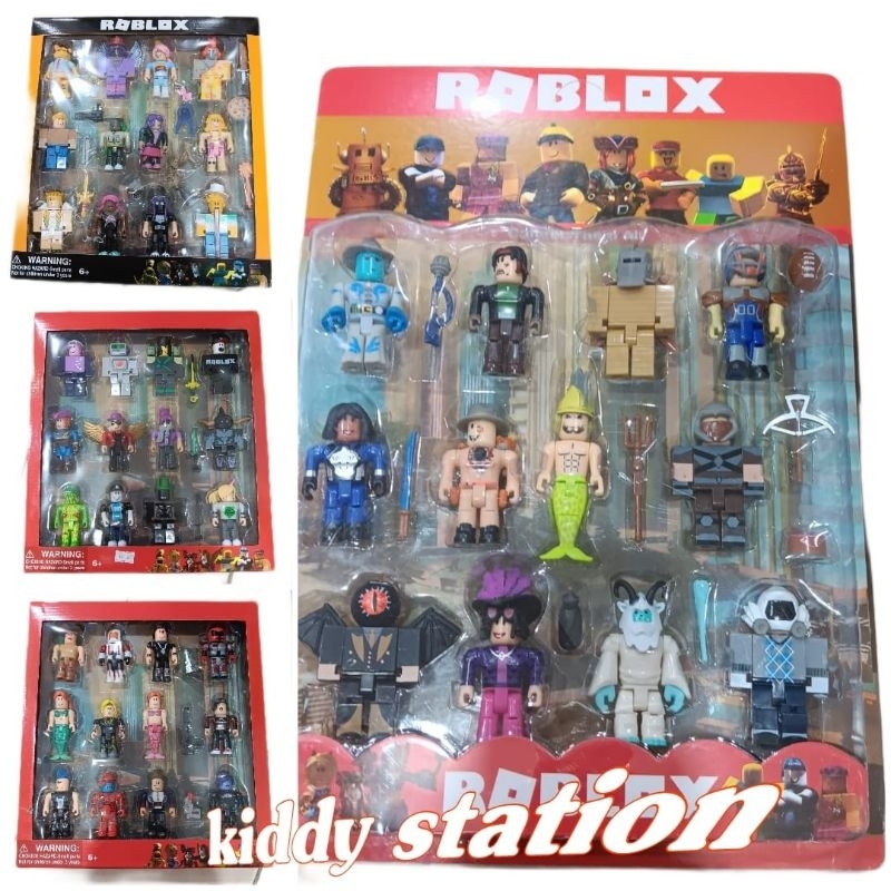 Jual mainan game anak roblox figure set 12 pcs topper cake roblox ...