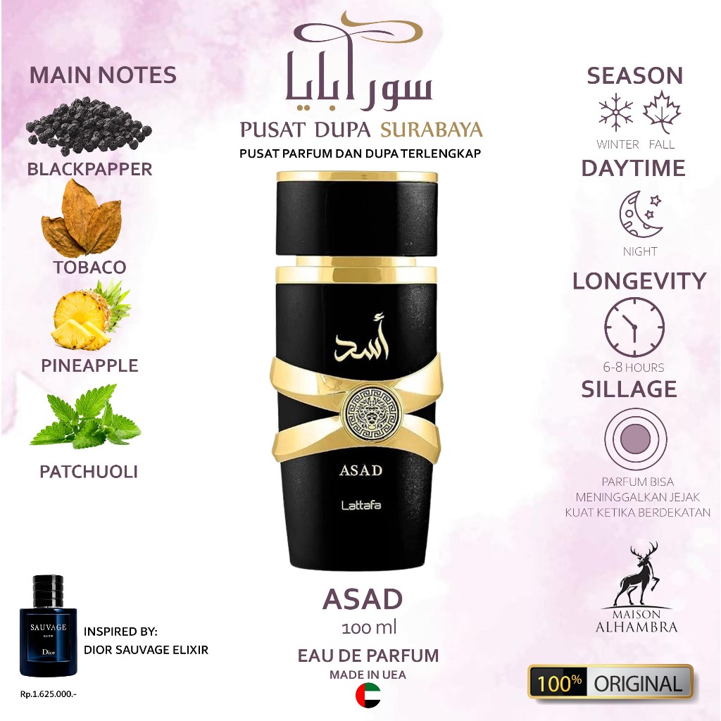 Jual Parfum Asli Arab Original Premium/Dubai/ASAD | Shopee Indonesia