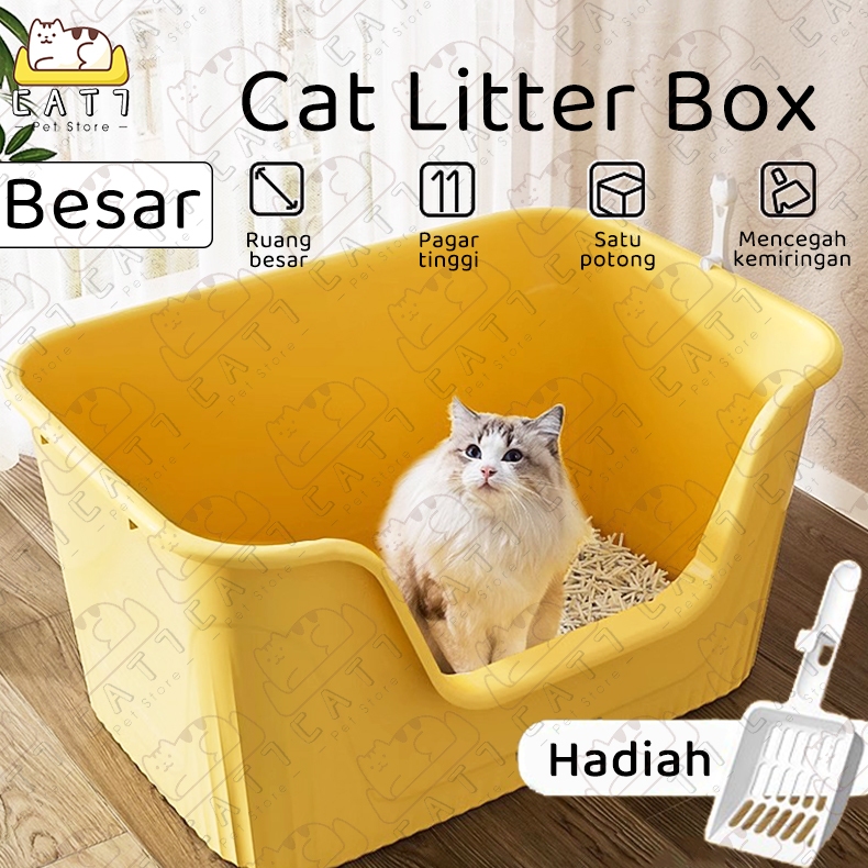 Jual Cat Litter Box Desain Terbuka Ukuran Besar Cat Litter Box Toilet ...