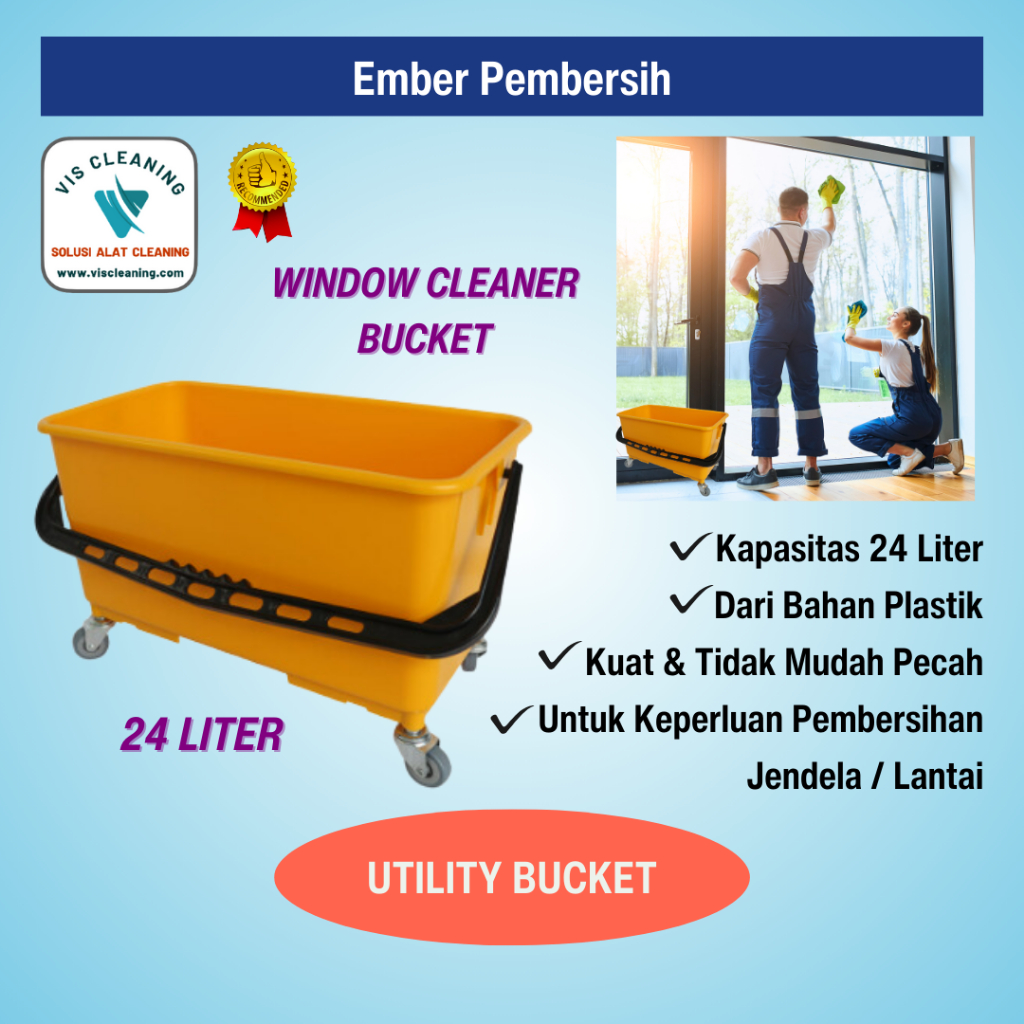 Jual Ember Pembersih Jendela (Window Cleaning Bucket) 24 Liter | Shopee ...