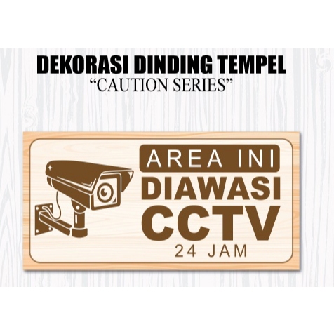 Jual Papan Tulisan Himbauan Peringatan "AREA INI DIAWASI CCTV" untuk ...