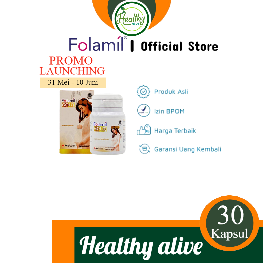Jual Folamil Gold Genio 1 botol isi 30 kapsul ORIGINAL DEXA MEDICA ...