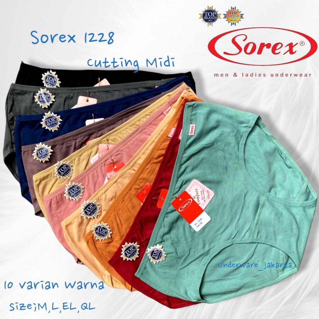 Jual ( 12pcs ) Cd Wanita Sorex 1228 Soft & Comfort | Celana Dalam Wanita Dewasa Bahan Katun ...