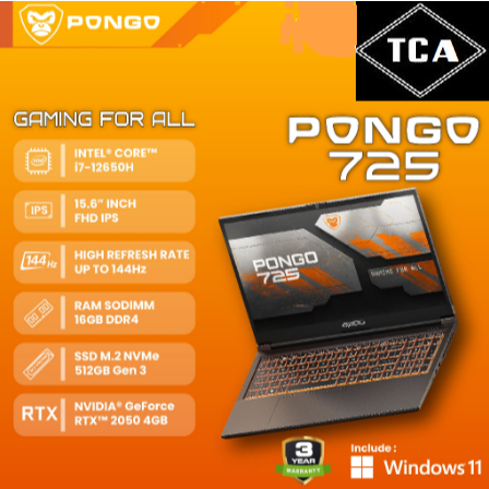Jual Axioo Pongo 725 Core i7-12650H/16GB/512GB/RTX 2050/FHD IPS 144Hz ...