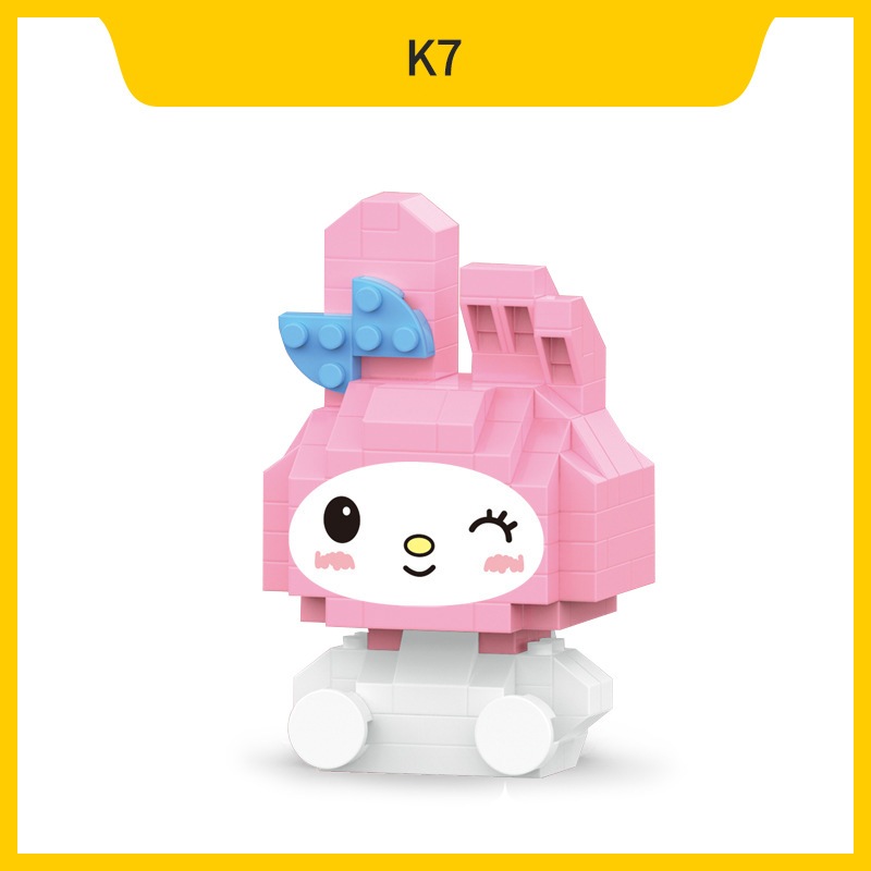 Jual Mainan Anak Perempuan Kuromi Brick Sanrio Mainan Blok Batu Bata ...