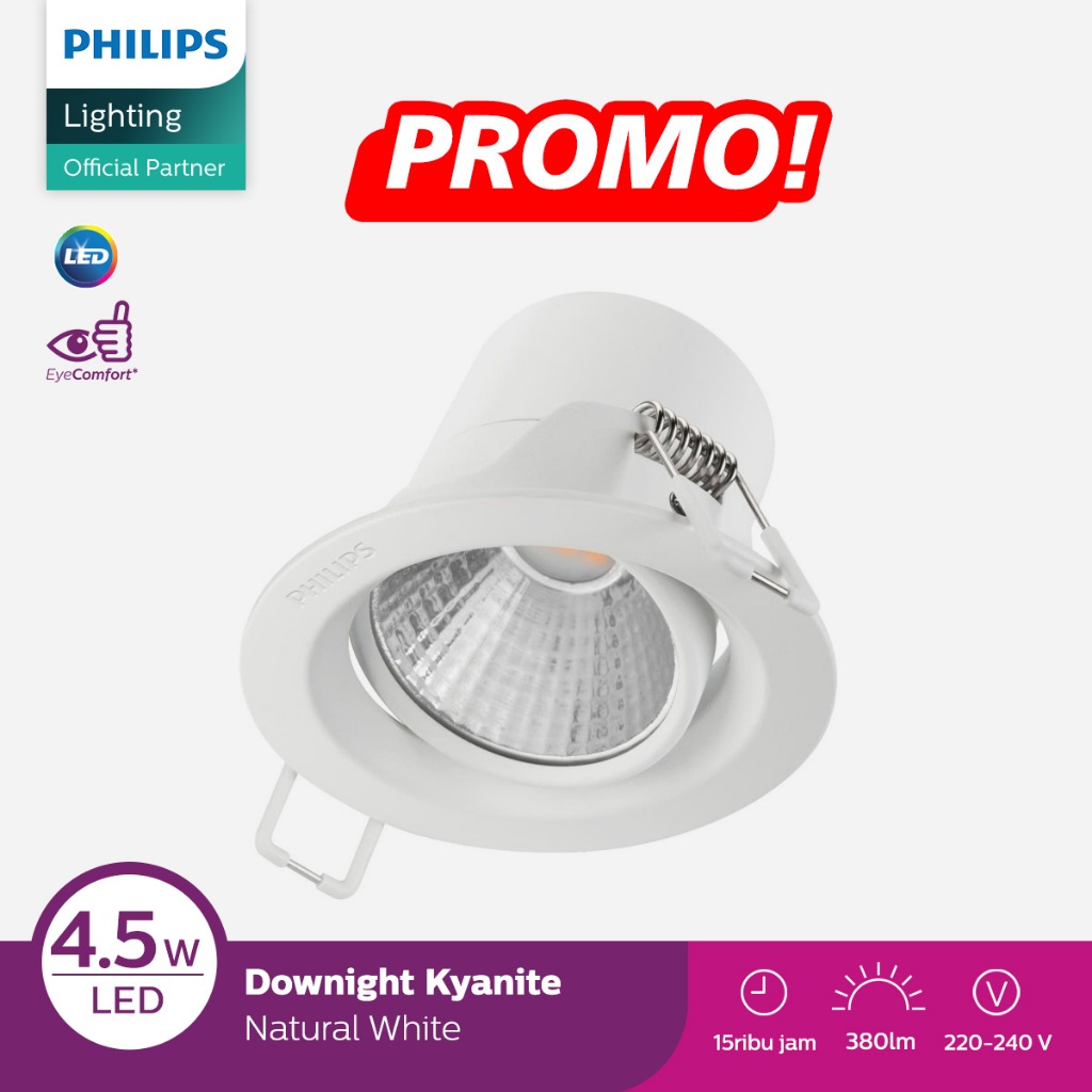 Jual Philips Spotlight SL201 070 4.5W 40K WH Natural White Recessed LED ...