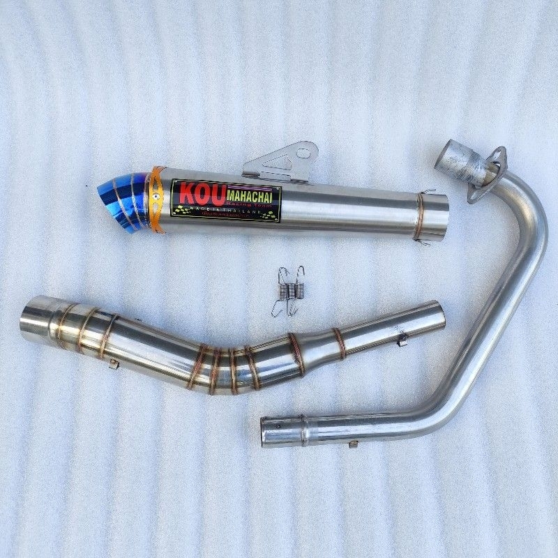 Jual open pipe kou mahachai + Big elbow for tmx 125 tmx 155 rusi tc125 ...