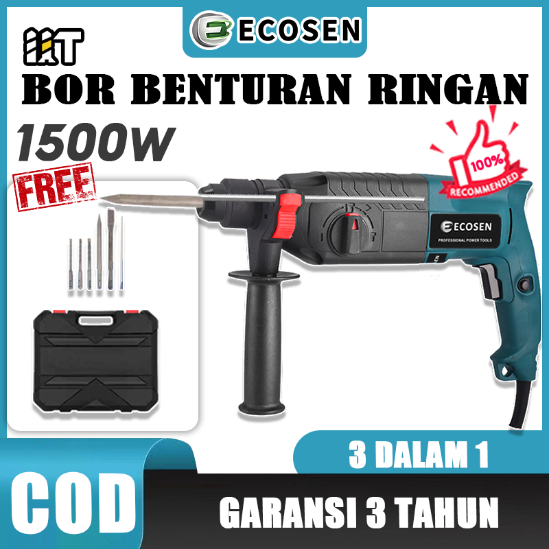 Jual ECOSEN Hammer Drill Mesin bor beton Bor dinding besi Bor Kayu Bor ...