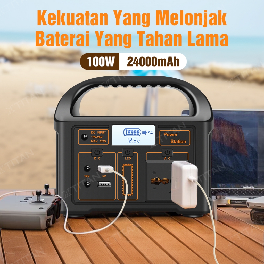 Jual Pembangkit Listrik Tenaga Surya Portabel 220V 100W Generator ...