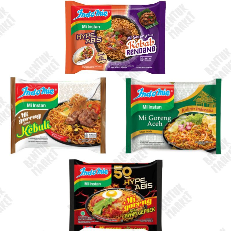 Jual INDOMIE Goreng Aceh / Indomie Goreng Kebab Rendang / Indomie ...
