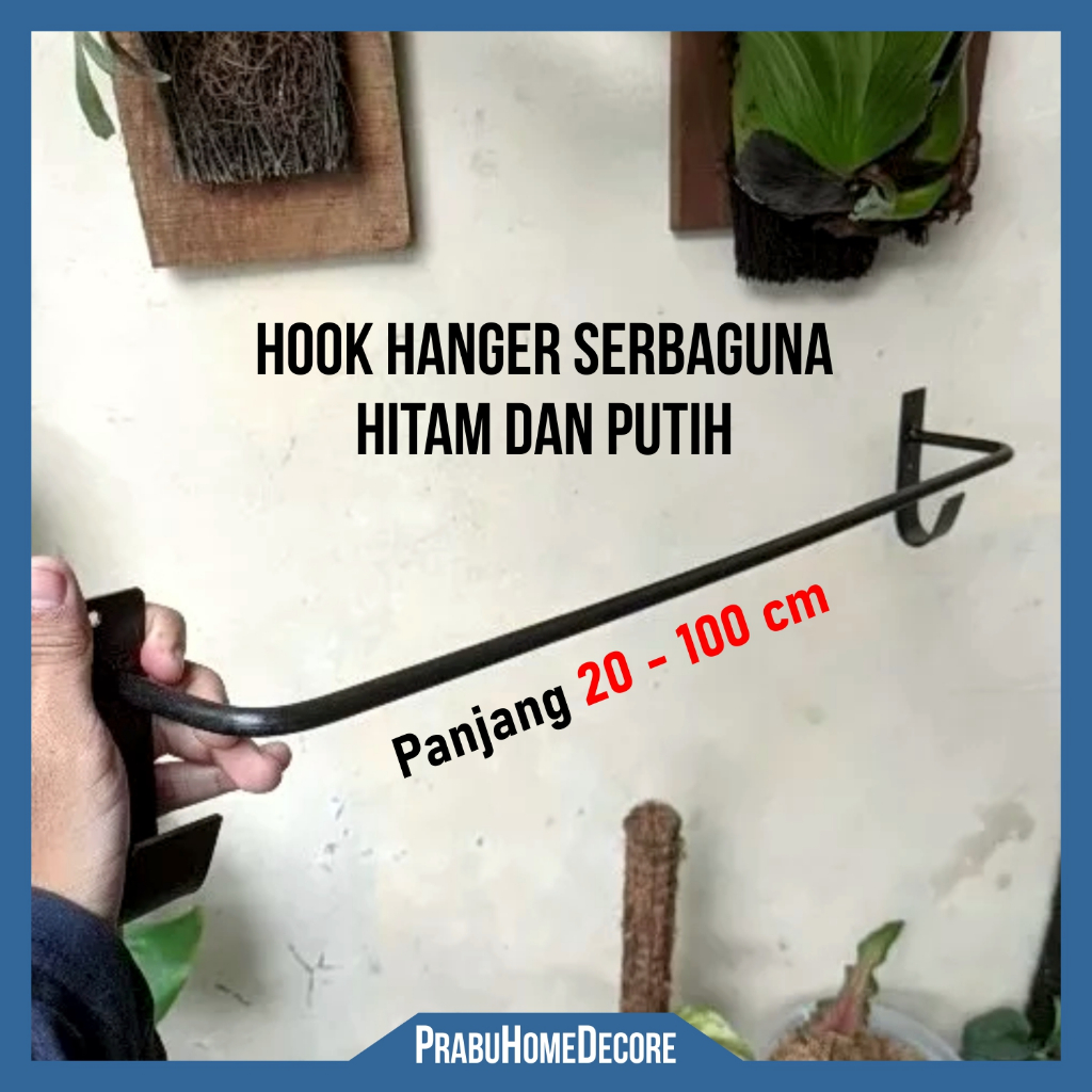 Jual Hook Hanger Besi Handuk Baju Jemuran Dinding Panjang 20 - 100 cm ...