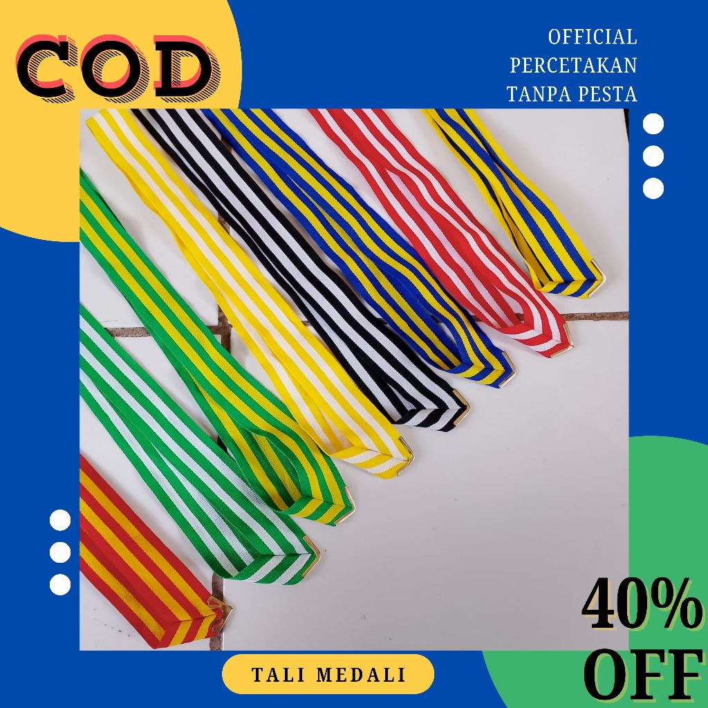 Jual tali medali ready siap pakai - tali mendali costum | Shopee Indonesia