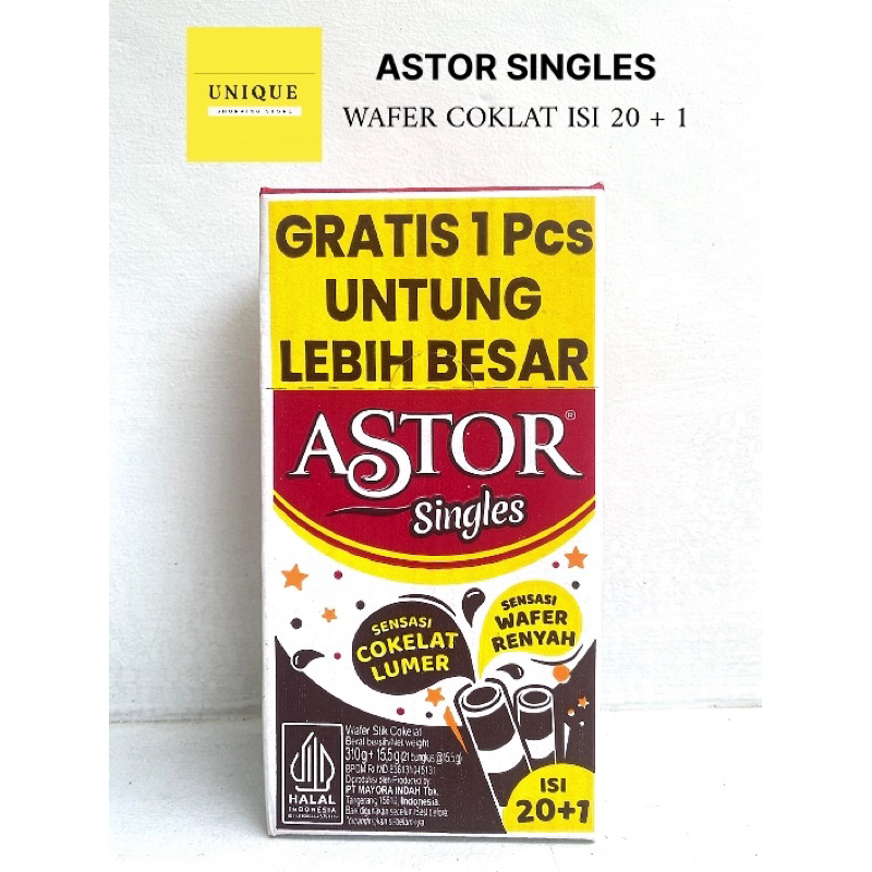 Jual Astor single wafer stick (kemasan baru) 1 box isi 20 pcs + 1 pcs ...