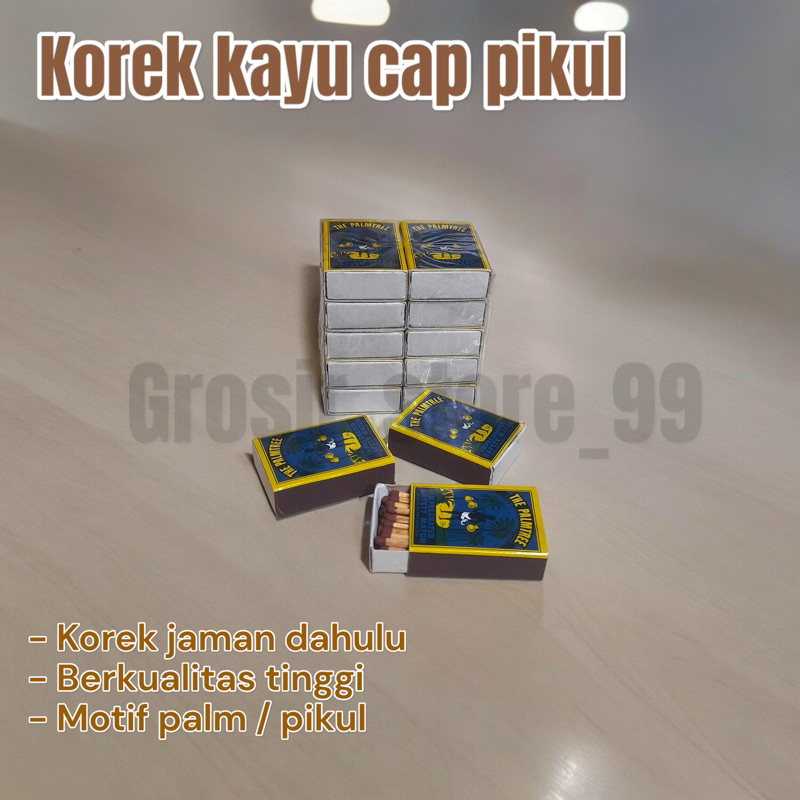 Jual 10bks korek kayu cap pikul palm - korek jaman dahulu | Shopee ...