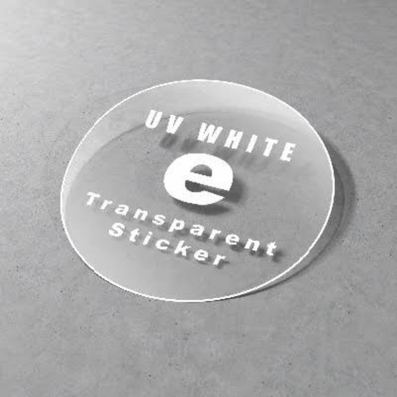 Jual Cetak Stiker Transparan Print UV Bisa Tinta Putih Ukuran A3 ...