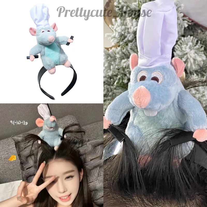 Jual (READY) Bando Jepit Tikus Ratatouille Douyin Viral / Bando Koki ...