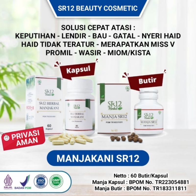 Jual AMPUH!! Manjakani SR12 Original BPOM / Obat Keputihan Gatal Bau ...