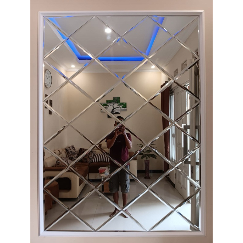 Jual Custom 110x200 Tebal 5mili Bevel 1cm FREE PACKING KAYU DAN DOUBLE ...