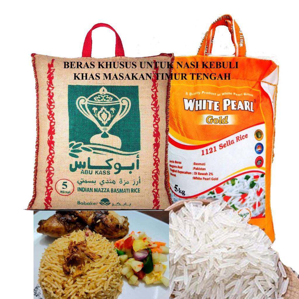Jual (5 KG) BASMATI Beras Arab Nasi Kebuli Beras India Panjang Putih ...