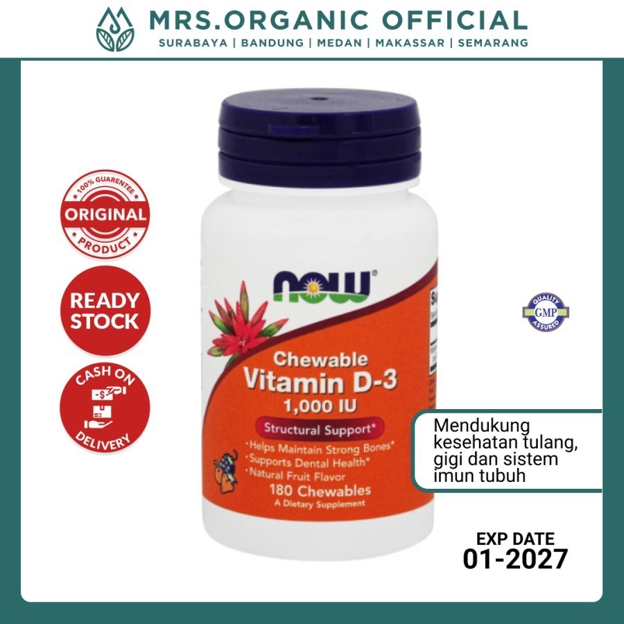Jual Now Vitamin D3 1000 Iu Chewable 180 Tablet Kunyah Imun 1587