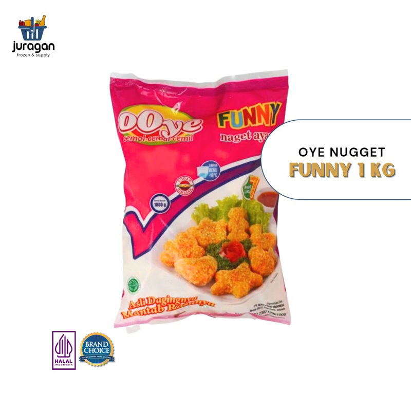 Jual NUGGET FUNNY AYAM 1000gr Ooye | Shopee Indonesia