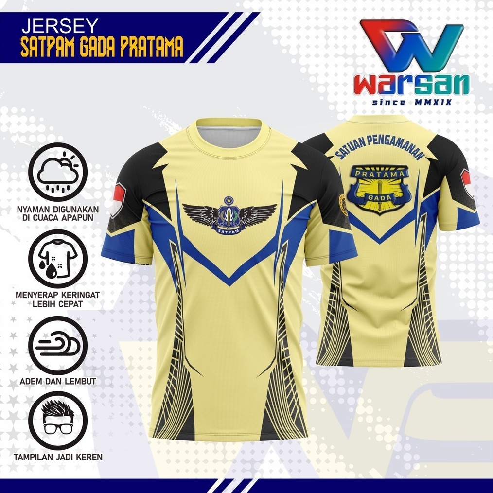 Jual KODE K7E JERSEY SATPAM GADA PRATAMA FULL PRINTING JERSEY SATPAM ...