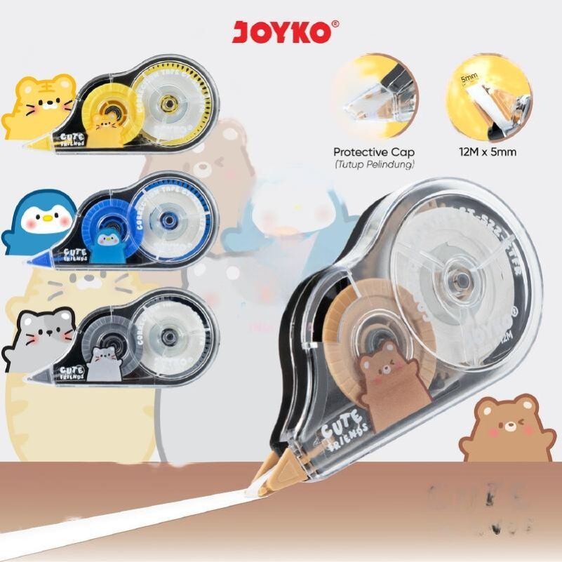 Jual Correction Tape JOYKO CT-522-CTFR Cute Friends Fancy Tipe-X Tipex ...