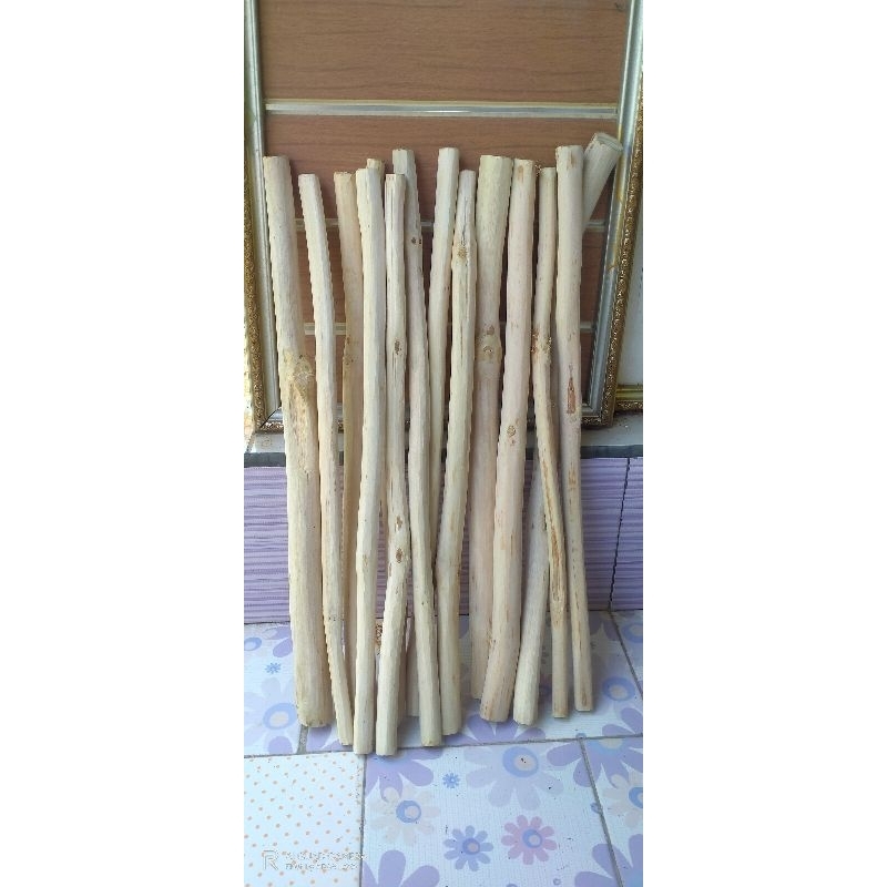 Jual ranting kayu jati 50 cm, kayu macrame, ranting kayu jati ...